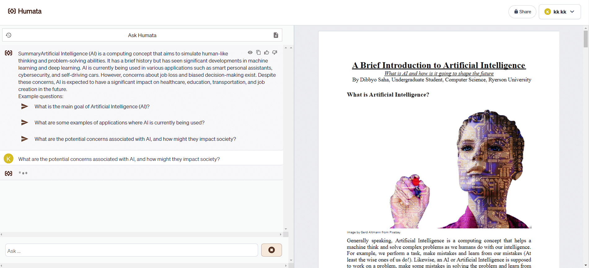 Humata AI Review : Read, Analyze, Get Answers from your Documents » AI-Q
